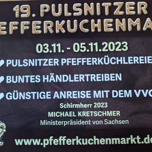 19. Pfefferkuchenmarkt Pulsnitz 2023 2026: Weihnachtsmarkt in Pulsnitz